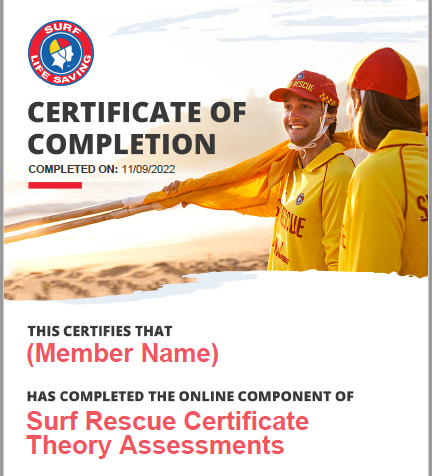 SURF RESCUE CERTIFICATE - Training Operations Manual - 1