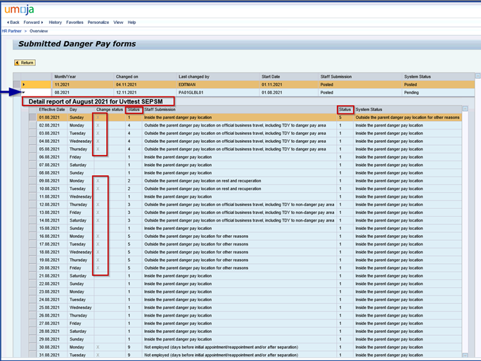 Previous Submissions - Umoja Danger Pay for HR Partners and HR ...