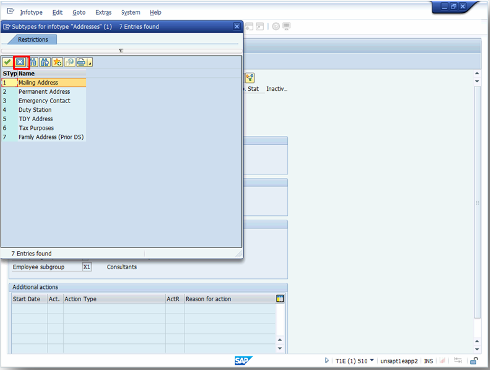 Infotype Create Addresses (0006) Procedures - Umoja HR Mini-Master - 1