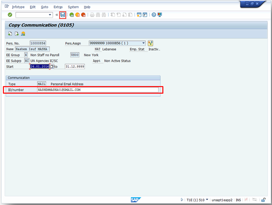 Infotype Create Communication (0105) Procedures - Umoja HR Mini-Master - 1