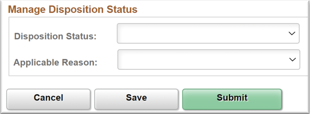 Manage Disposition Status (Rejected/ Withdrawn/ Cancelled) - Onboarding ...