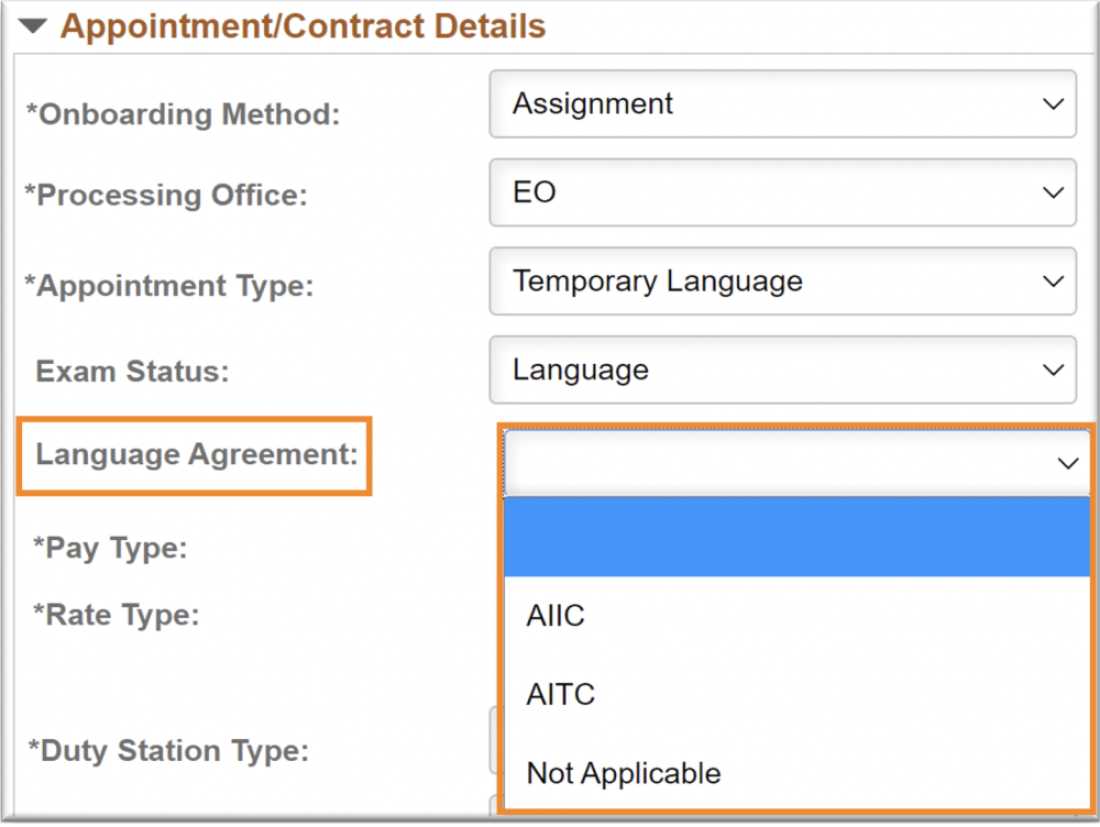 Language Agreement - Onboarding and Staff Movements Manual - 1