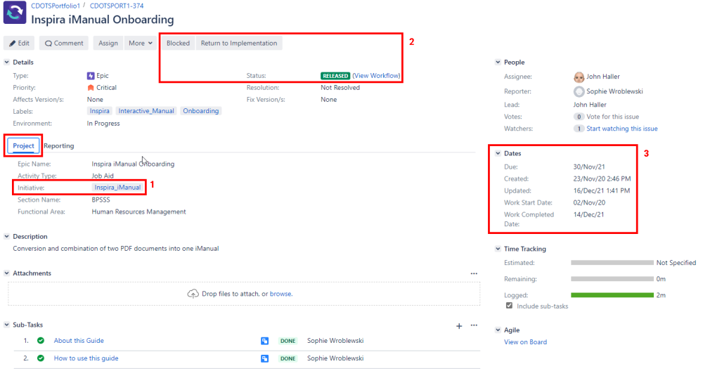 Issue Overview - Jira Project Management - 1