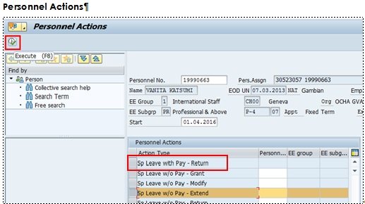 Special Leave With Pay or Special Leave With Half Pay- Return - Time ...