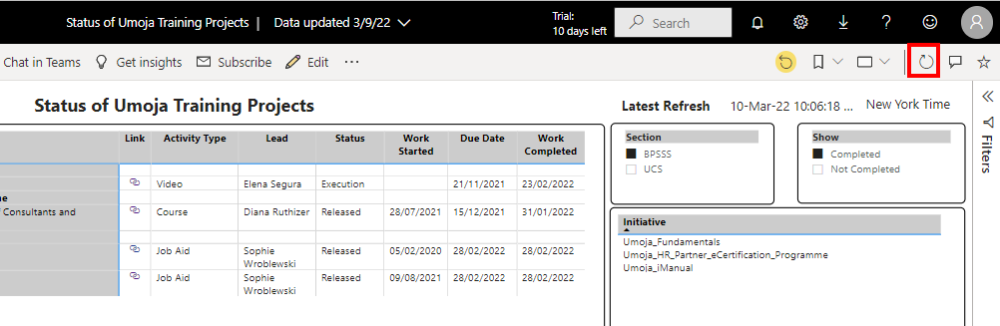 Refreshing Data - Jira Project Management - 1