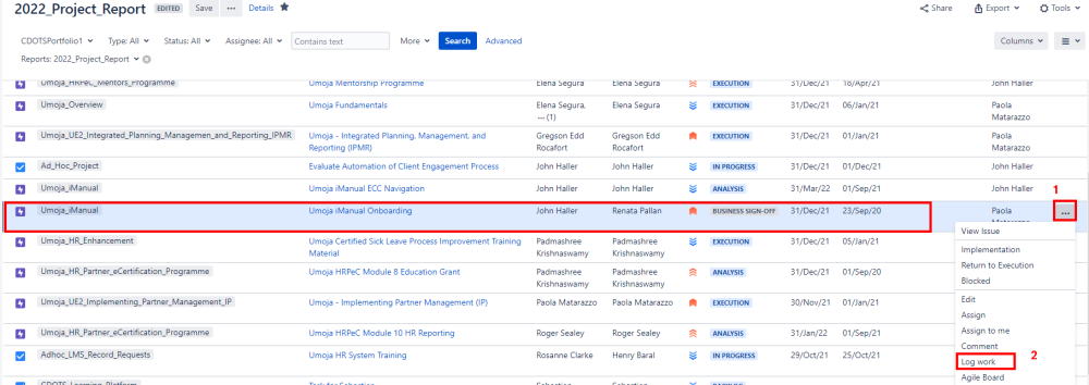 Entering Time - Jira Project Management - 1