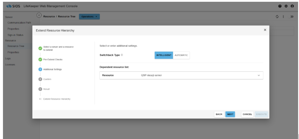 Configure MSSQL Resource - LifeKeeper for Linux LIVE - 9.9.1