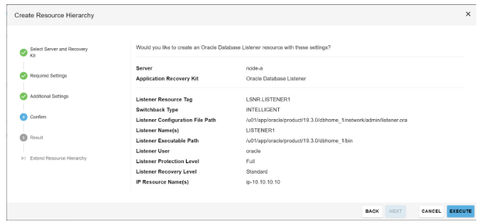 Configure Oracle LISTENER Resource - LifeKeeper for Linux LIVE - 9.9.1