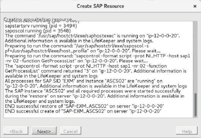 Creating an SAP Resource Hierarchy - LifeKeeper for Linux LIVE - 9.6.1