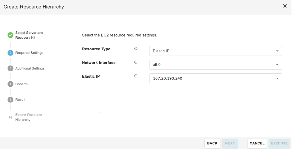 Creating an AWS EC2 Resource (Elastic IP Scenario) - LifeKeeper for ...