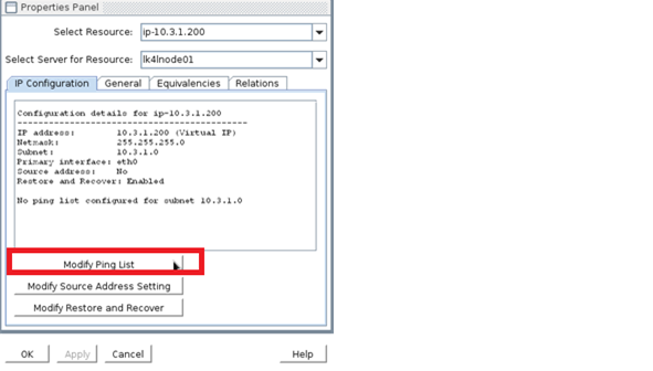 IP リソースの作成 - LifeKeeper for Linux LIVE - 9.8.1