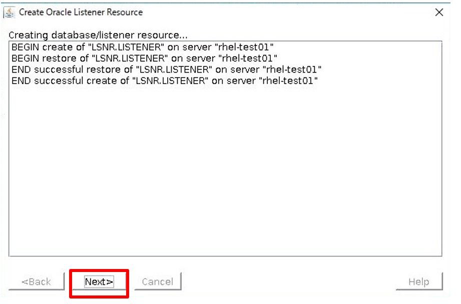 Creating An Oracle Database Listener Resource Hierarchy Lifekeeper For Linux Live 961 9396