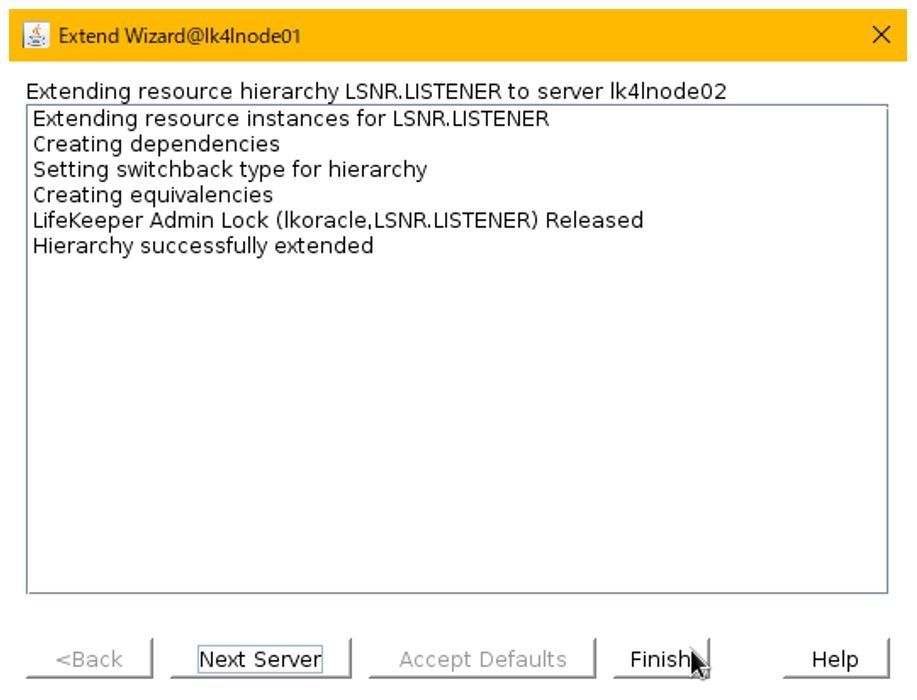 Creating An Oracle Database Listener Resource Hierarchy Lifekeeper For Linux Live 961
