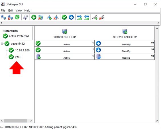 Protecting A Postgresql Database Active System Lifekeeper For Windows Live 871