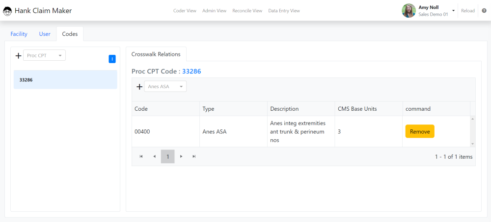 Admin Role – Updating ASA Crosswalk - Hank.ai Claim Maker - 2.0.7