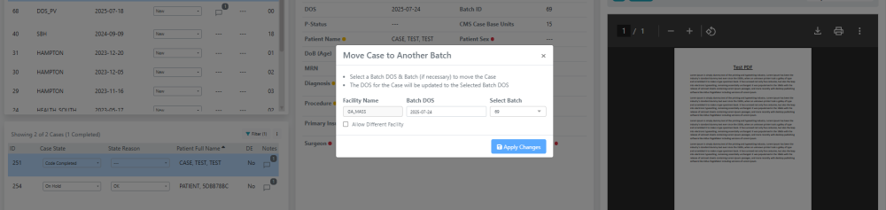 Move Case to Different Batch - Hank.ai Claim Maker - 2.0.11