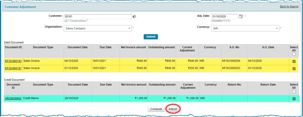 Offset Credit Notes/Memos - Crest ERP User Manual - 1.0