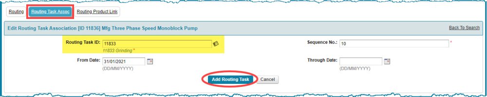 Associate Routing Tasks - Crest ERP User Manual - 1.0