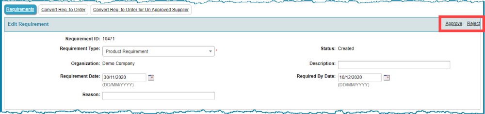 Process The Requirements - Crest ERP User Manual - 1.0