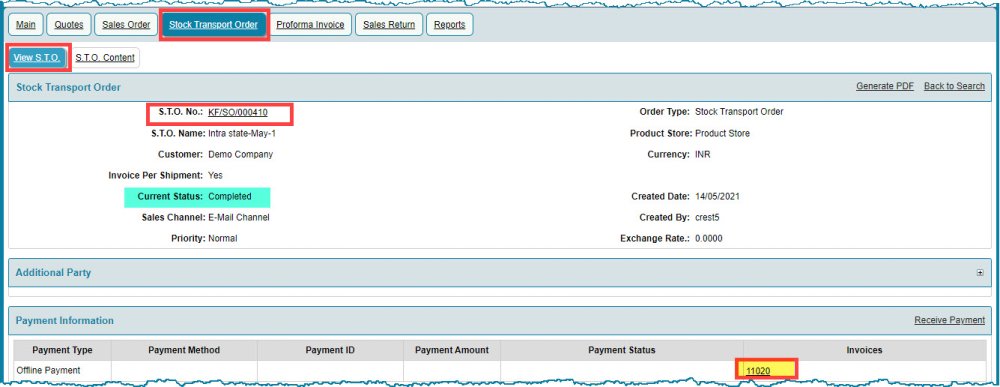 STO-Receiving At Destination Warehouse - Crest ERP User Manual - 1.0
