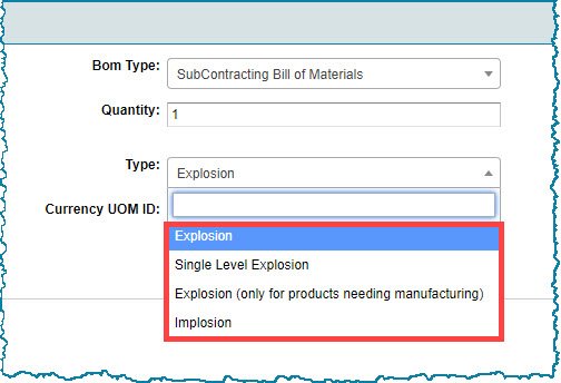 Subcontracting BOM Simulation - Crest ERP User Manual - 1.0