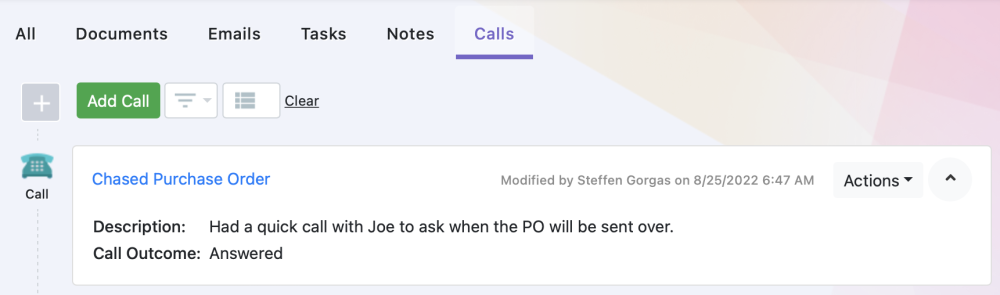 Add a Call - SharePortals - 1
