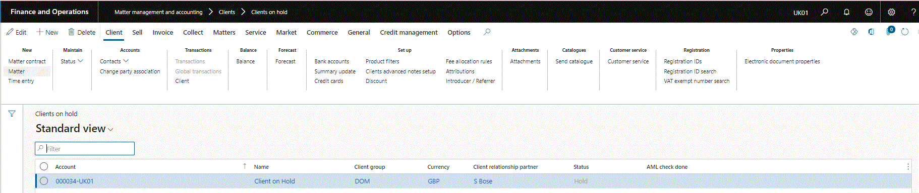 Clients on hold form to be added to the Project Management and ...