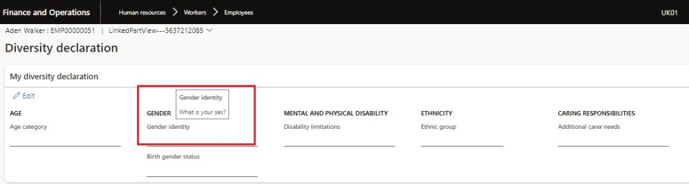 Diversity declaration – gender question changes - sa.global product ...