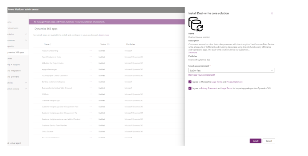 Install Dual-write applications - sa.global IP deployment guide - 1