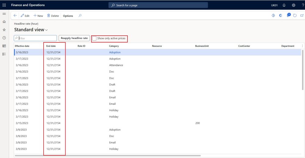 End date display within Headline Rates - sa.global product release ...