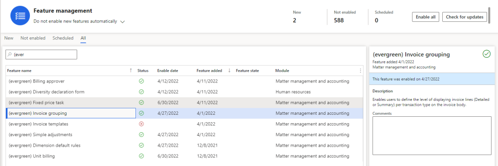 Invoice Grouping - sa.global product release notes - evergreen prose