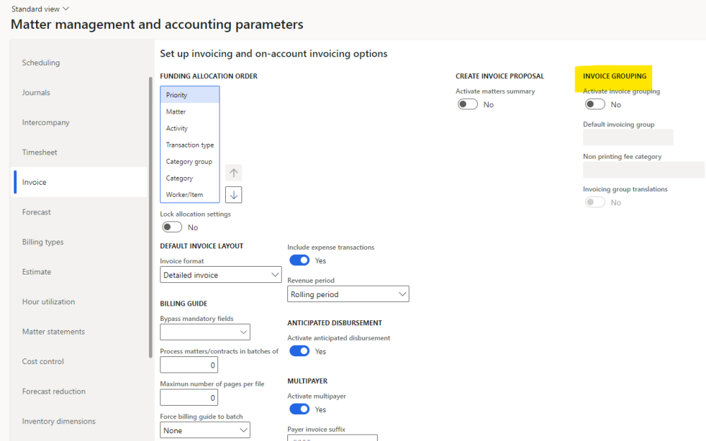 Invoice Grouping - sa.global product release notes - evergreen prose