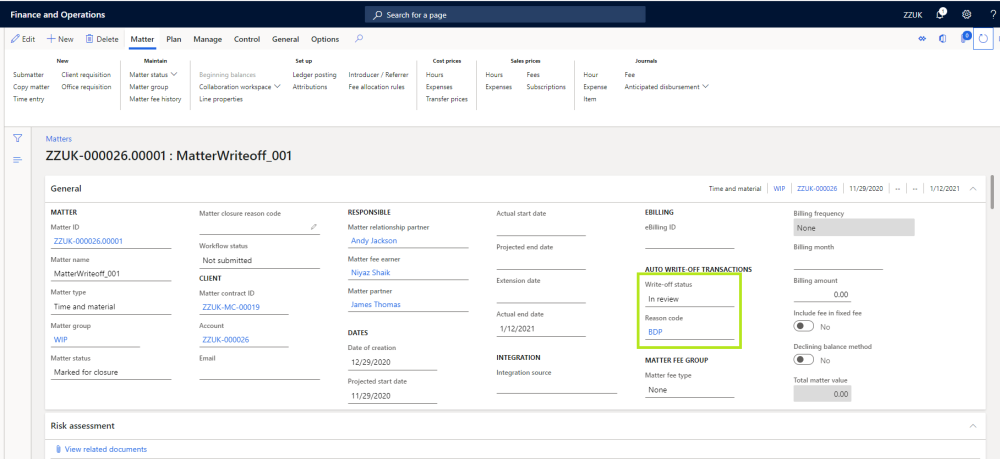 Automatic write off transactions for Projects - sa.global product ...