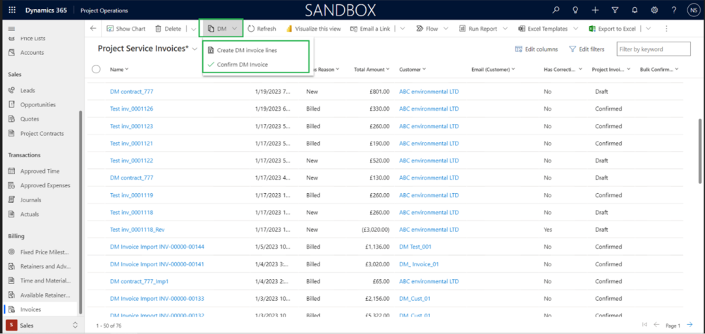Open invoice staging - sa.global product release notes - evergreen PrjOp