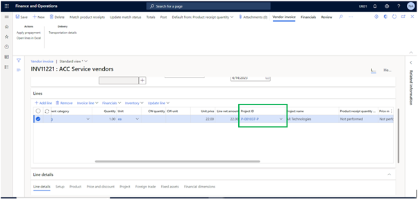 Pending vendor invoices - sa.global product release notes - evergreen PrjOp