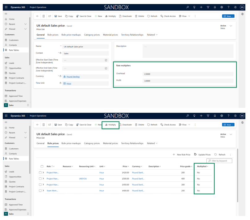 Task Multipliers - sa.global product release notes - evergreen PrjOp