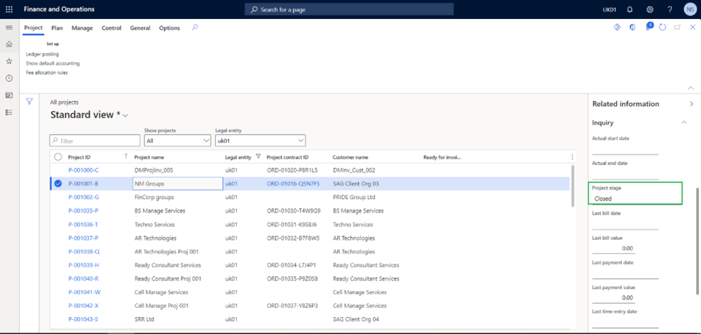 Project status/Project closure - sa.global product release notes ...