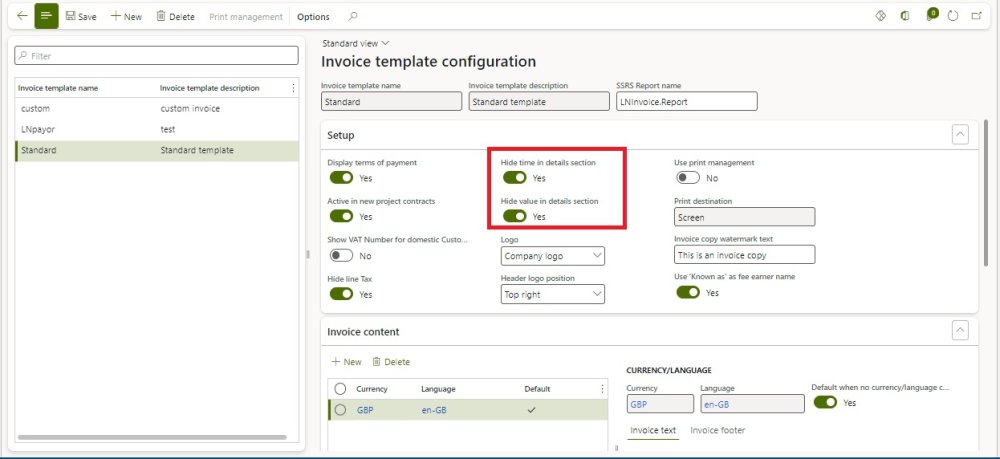 Invoice templates – Ability to show or hide quantity and rate at the ...