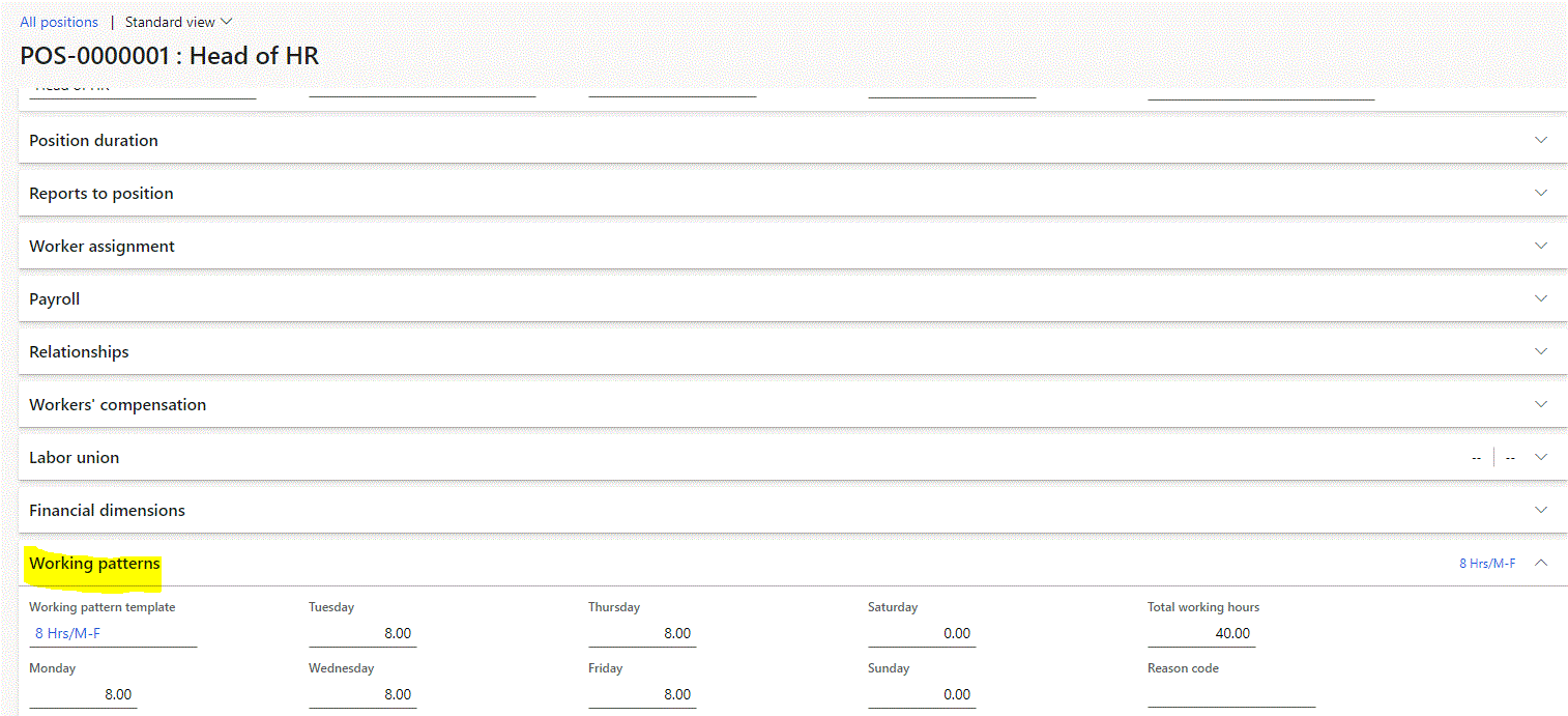 HR – Working patterns - sa.global product release notes - evergreen prose