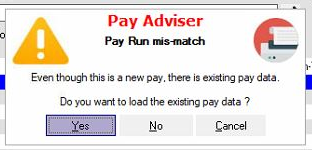 Pay Run mis-match - e-PayDay Legacy Payroll User Guide - 1