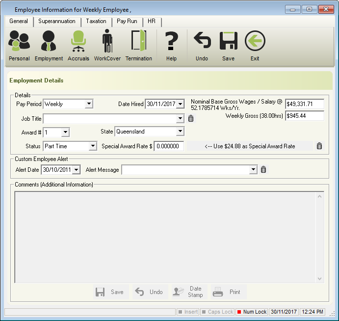 Employment - e-PayDay Legacy Payroll User Guide - 1