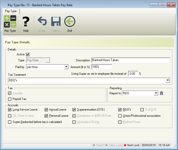 Banked Hours Accrued and Banked Hours Taken - e-PayDay Legacy Payroll ...