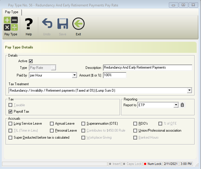 Redundancy And Early Retirement Payments - e-PayDay Legacy Payroll User Guide - 1