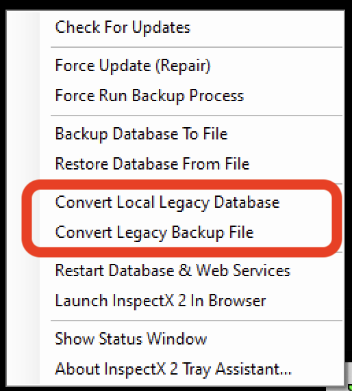 InspectX: Legacy Conversion - User Manual & Guide - 2.0