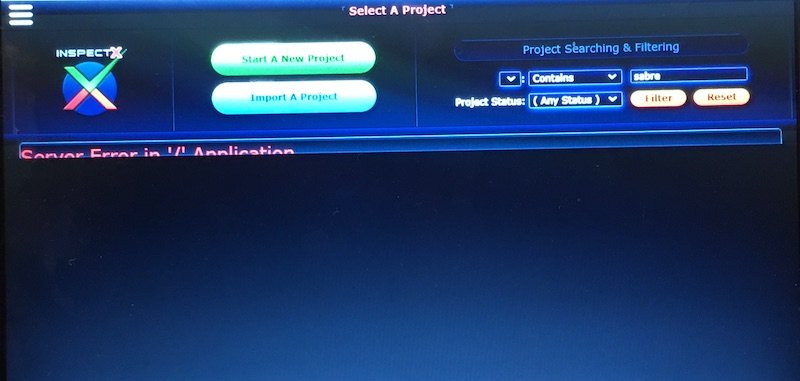 Server Application Error Message - User Manual & Guide - 1.6.0.0