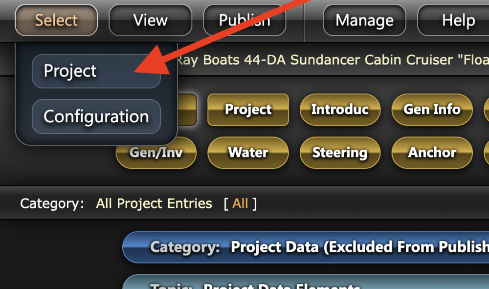 The Project Selection Page - User Manual & Guide - 2.0
