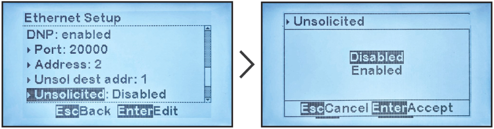 Configuring DNP Ethernet Parameters - EPIC Series Battery Cabinet O&SI ...