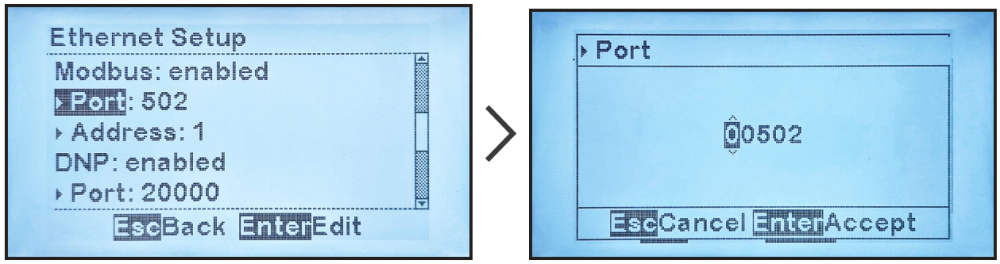 Configuring Modbus Ethernet Parameters - EPIC Series Battery Cabinet O ...
