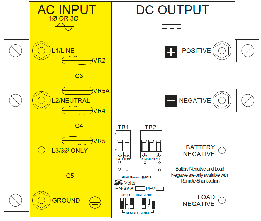 Making AC Input Connections - ATevo O&SI - 3PH Input (16-1000 Adc) - 1.1
