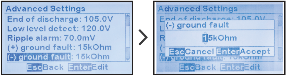 Configuring Advanced Set Points & Alarms - ATevo O&SI - 3PH Input (16 ...
